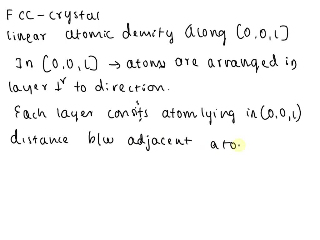 Solved 3 69 Calculate The Linear Atomic Density In Atoms Per