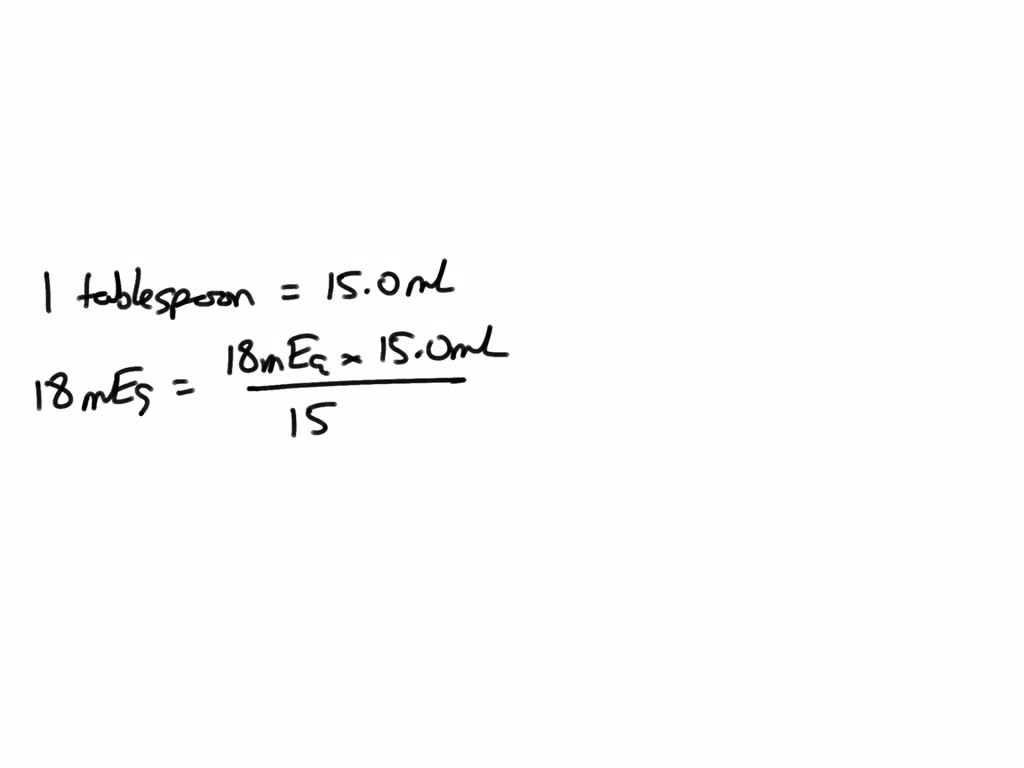 SOLVED: The KCI elixir contains 5 mEq of KCl in each potassium ion ...