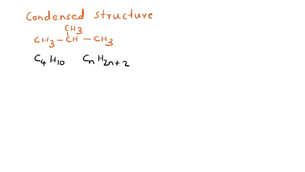 SOLVED: Draw the condensed structure of an isomer of this molecule ...