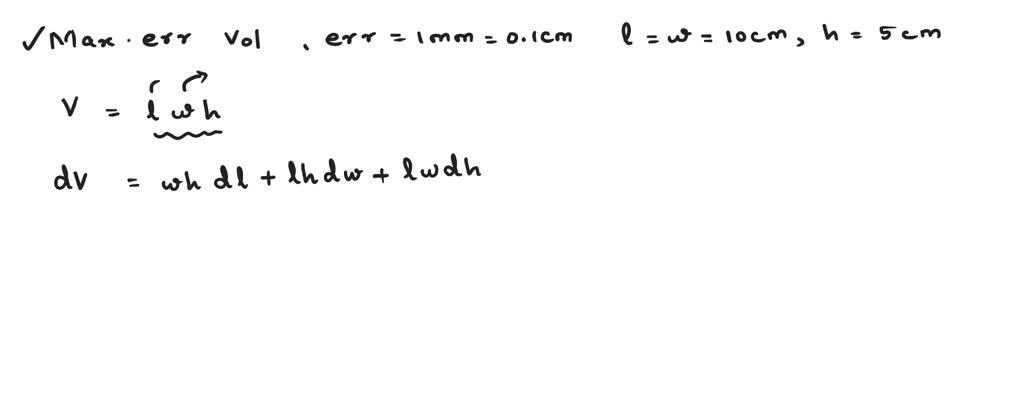 SOLVED: Suppose the length, width, and height of box are measured respectively as 10 16 and 5 cm ...