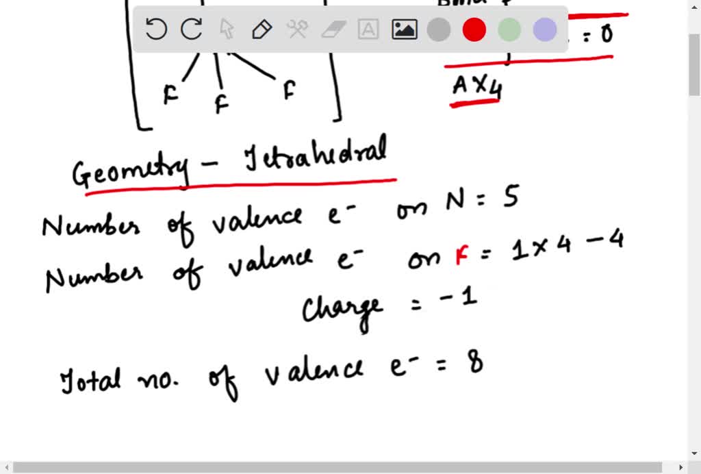 SOLVED: What is the molecular geometry of NF4+ (N in the middle ...
