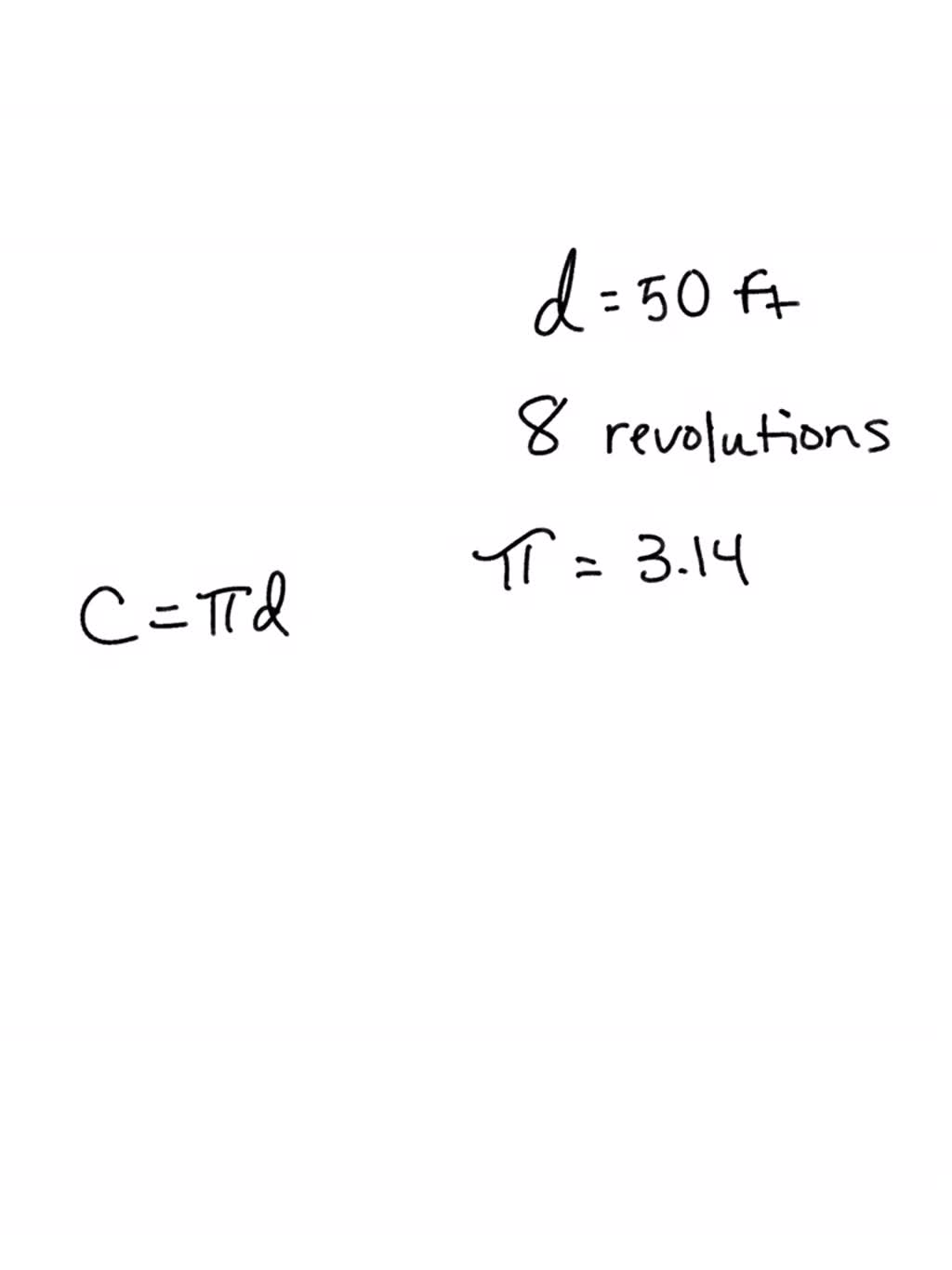 SOLVED: 11. A carousel has a diameter of 50 feet. To the nearest foot, how far does a child ...