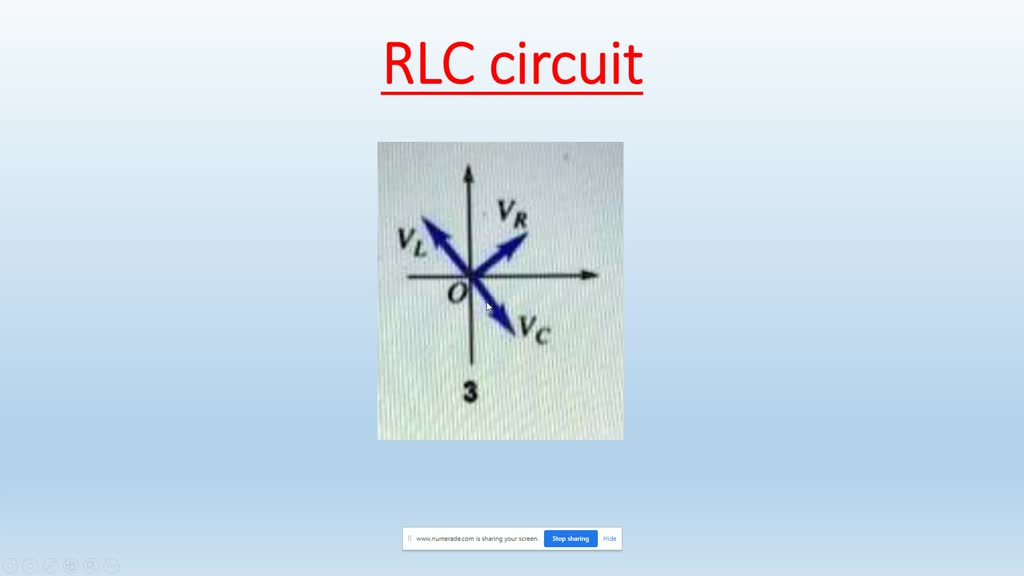 SOLVED: U 8 of the phasor diagrams shown below best represents series RLC circuit driven
