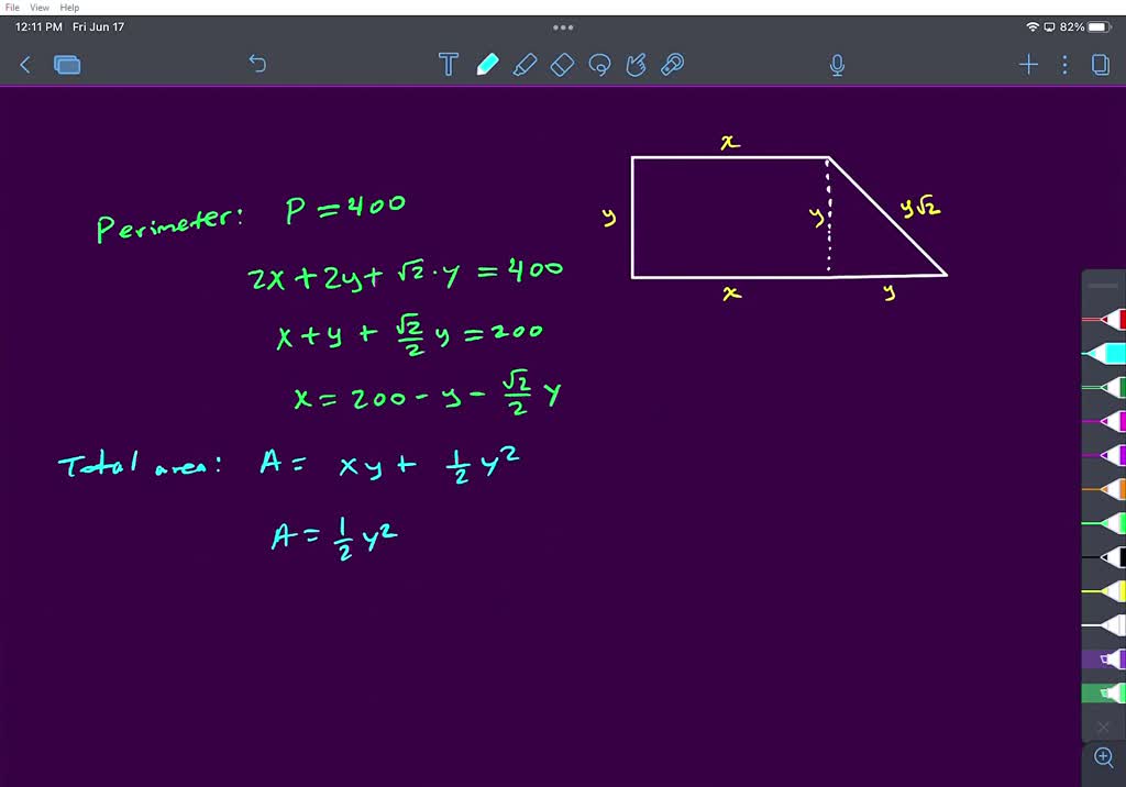 SOLVED: An area is formed by joining right triangle to the end of ...