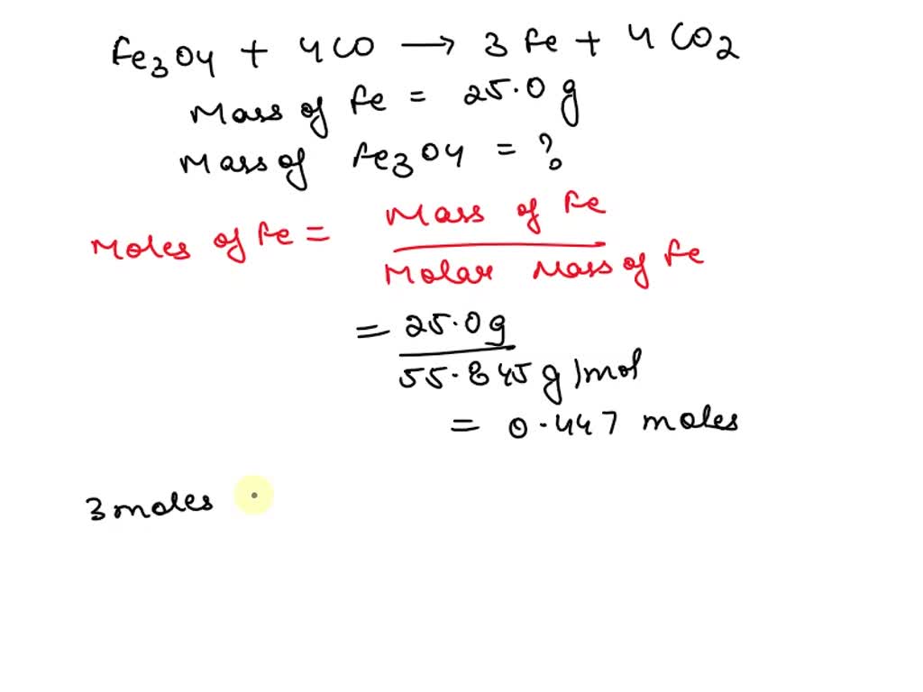Solved Iron Ore Can Be Converted To Pure Iron According To The