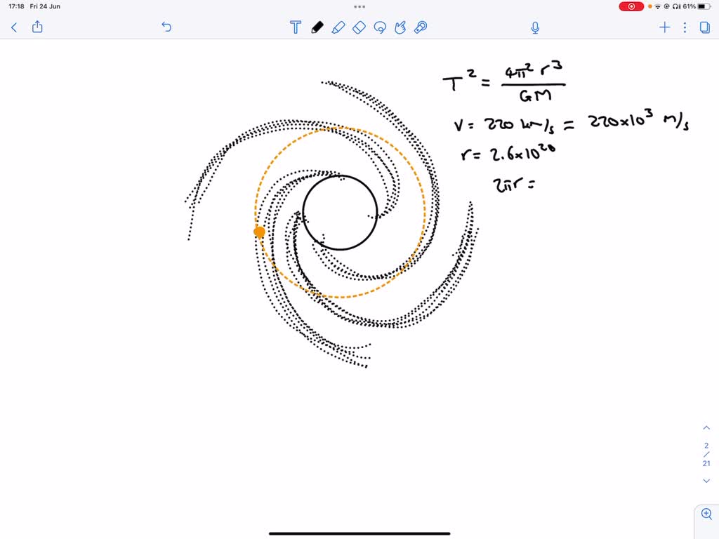 SOLVED: The Sun orbits the center of the Milky Way Galaxy at about 220 ...