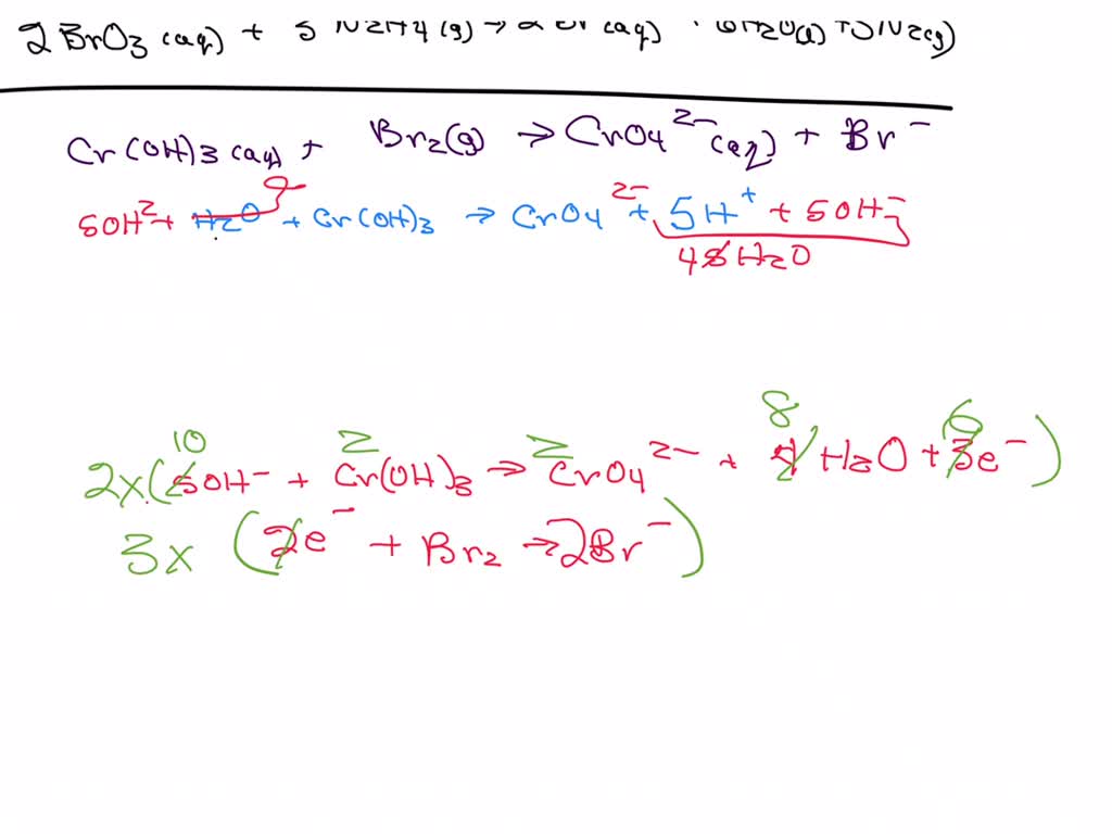 SOLVED: Using the half-reaction method, balance the following redox ...