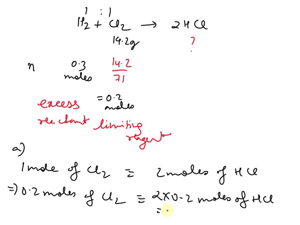 SOLVED: For the reaction represented by the following equation: H2 ...