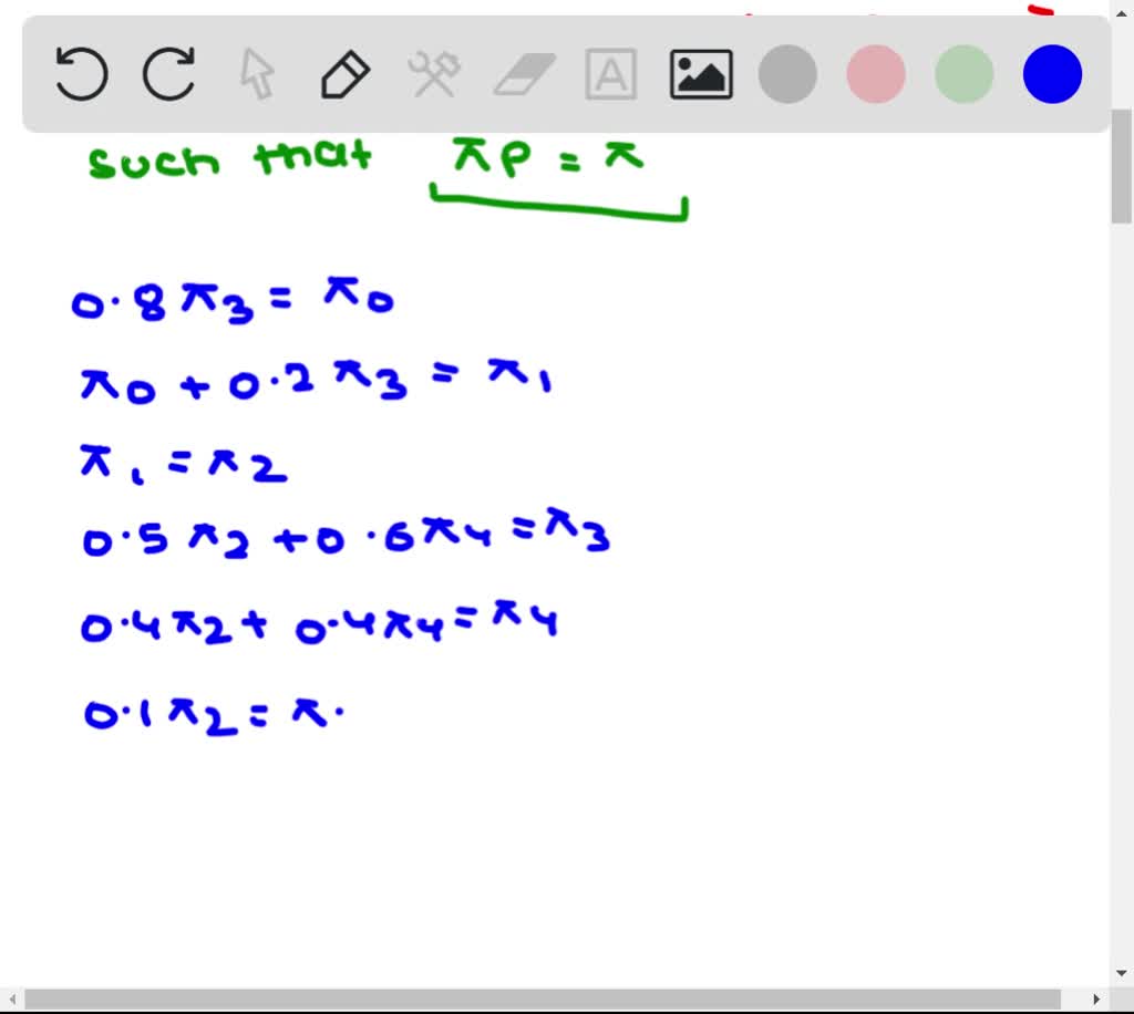 SOLVED: a) Compute the stationary distribution for the chain shown ...
