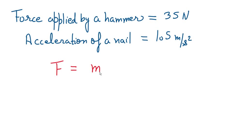 SOLVED: A hammer smashes a nail down to a wall. If the hammer applies a ...