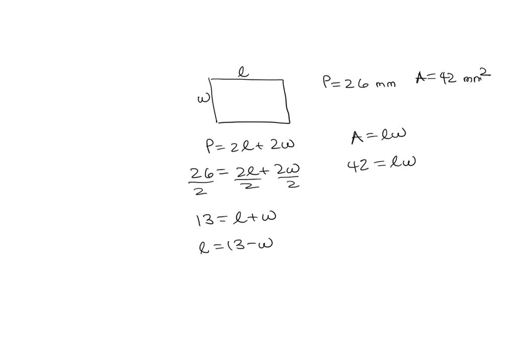 SOLVED: A rectangular red sticker has a perimeter of 26 millimeters and ...