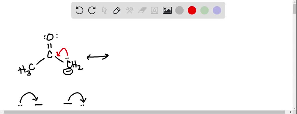 SOLVED: Draw the next most important resonance structure for the enolate shown. Use curved ...