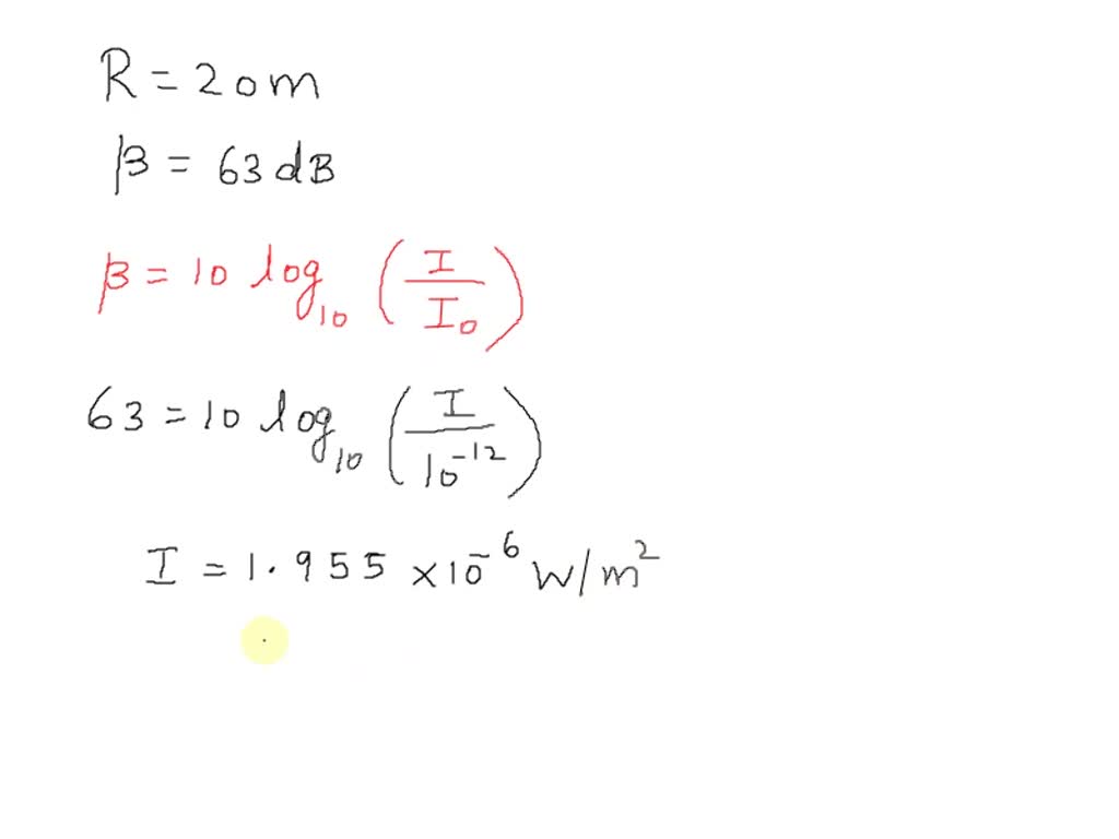 SOLVED: The sound level a distance of 37m from an isotropic point ...