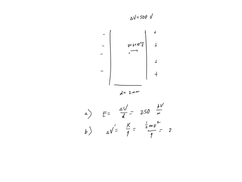 SOLVED: A proton is fired with a speed of 200,000 m/s from the midpoint ...