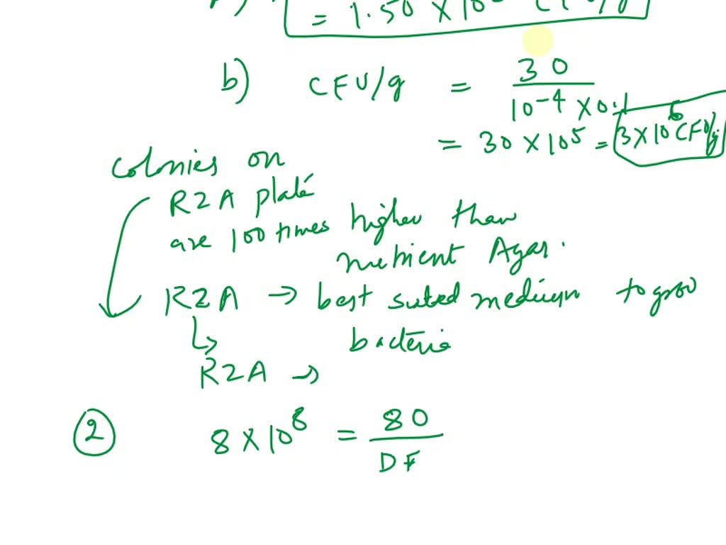 SOLVED: A student performs a spread plate counting assay to determine ...