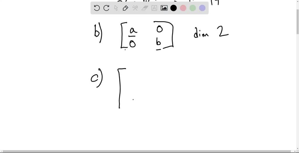 SOLVED: point) Find the dimensions of the following linear spaces (a) The real linear space C (b ...