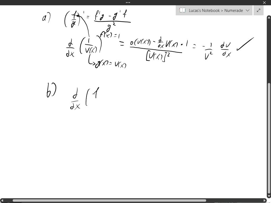 SOLVED: The Reciprocal Rule a. The Reciprocal Rule says that at any ...