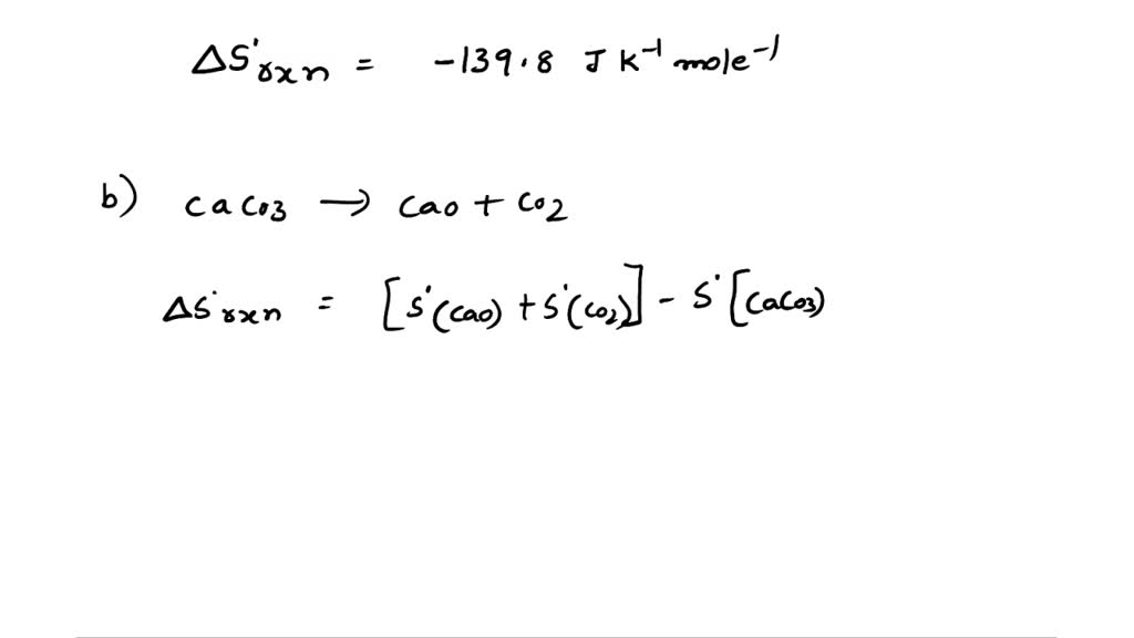 SOLVED: From the standard entropy values in Tro, Appendix 2, calculate the standard entropy ...