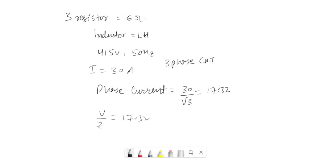 SOLVED: Three coils each having resistance 6Î© and inductance L are ...