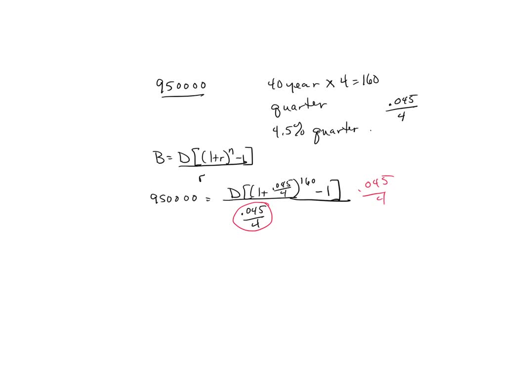 SOLVED: You would like to have 950,000 when you retire in 40 years. How ...