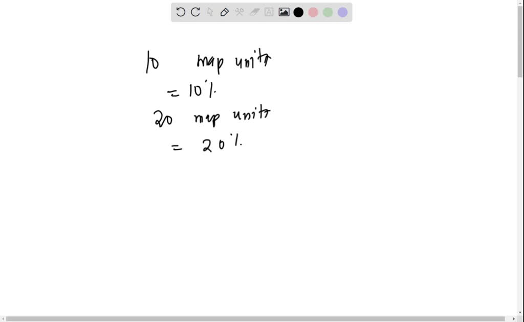 SOLVED: Genes A and B are 10 map units apart, and genes B and C are 20 ...