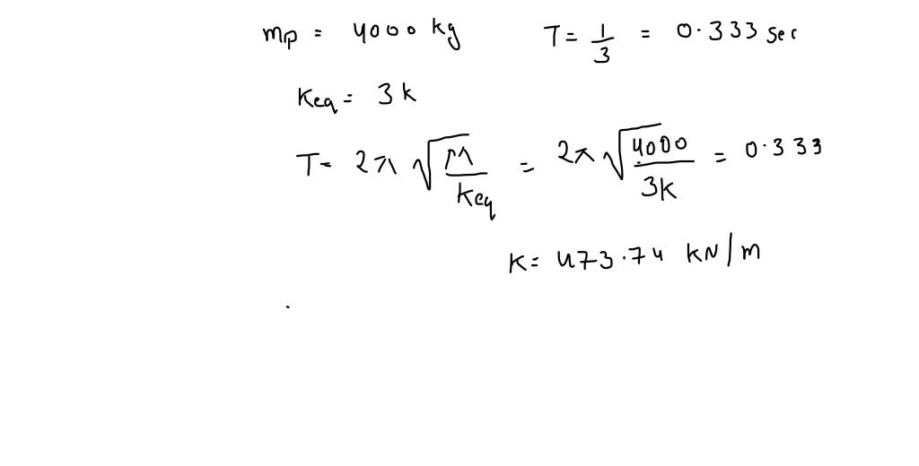 During the design of the spring-support system for the 4000 -kg ...