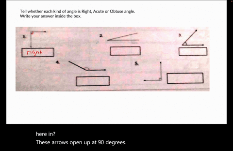 Identify the types of angles below. You can use the corner...