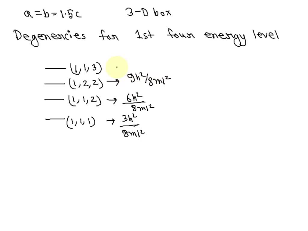 SOLVED: For a 3D box of dimensions (Lx)*(Ly) * Lz, calculate in units ...
