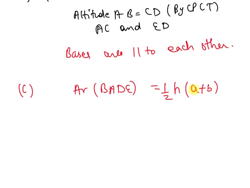 SOLVED: The following proof of the Pythagorean Theorem is attributed to ...