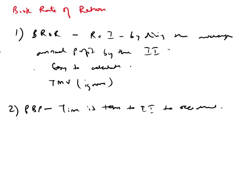 SOLVED: In your own words explain: in 100 words -Determine a payback period- or -Calculate a net ...