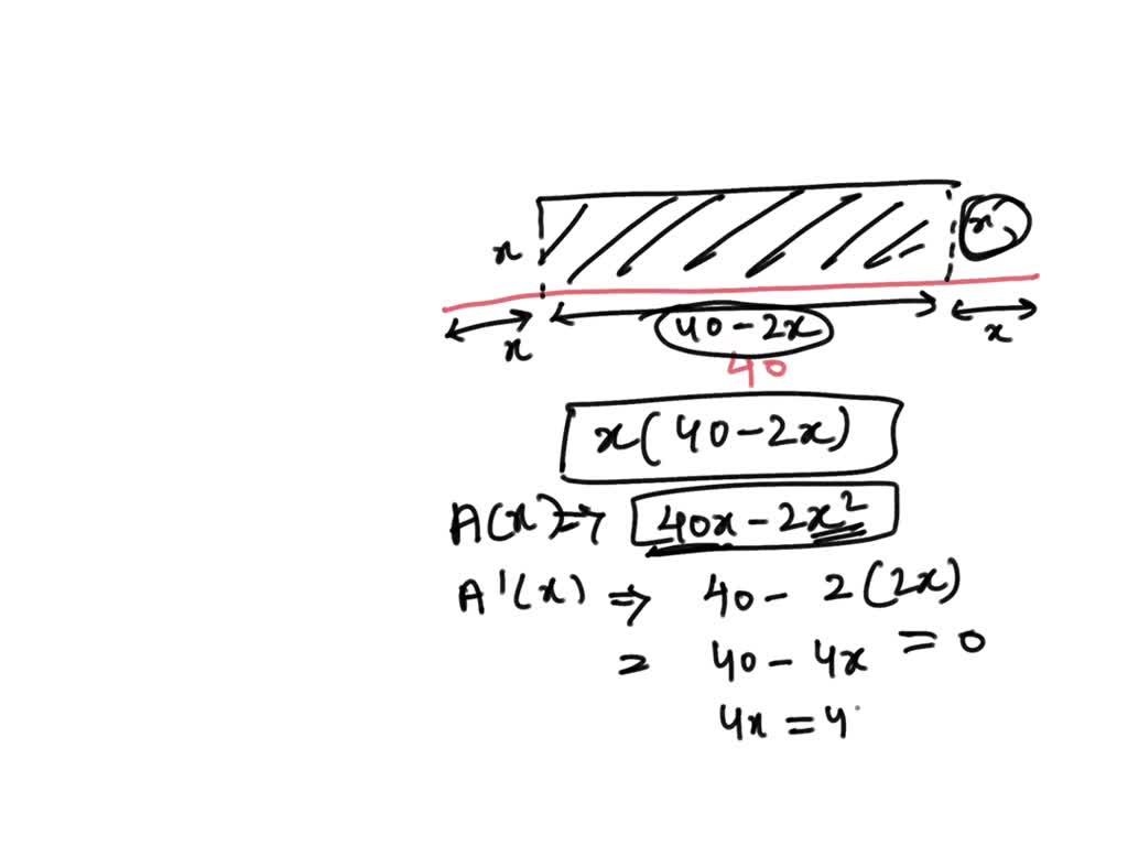 SOLVED: rain gutter formed by bending Up the sides of 40-In wide ...