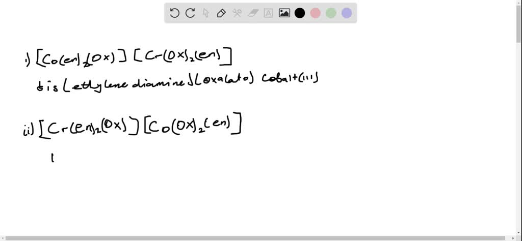 SOLVED: Write the formulas and names for the coordination isomers of ...