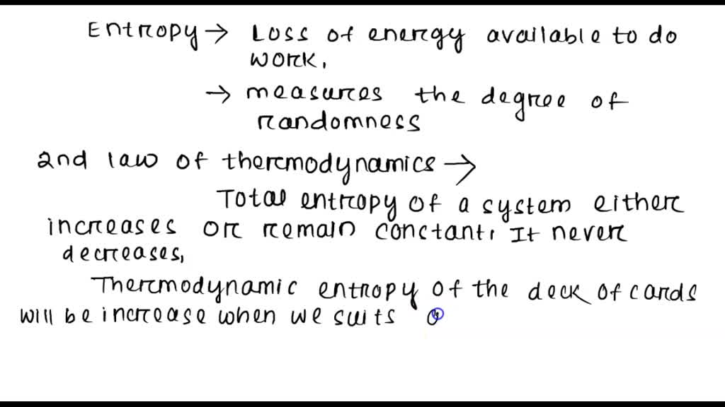 SOLVED: What is the difference between thermodynamic entropy and the ...