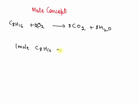 When the hydrocarbon, C8H16, undergoes complete combustion,...