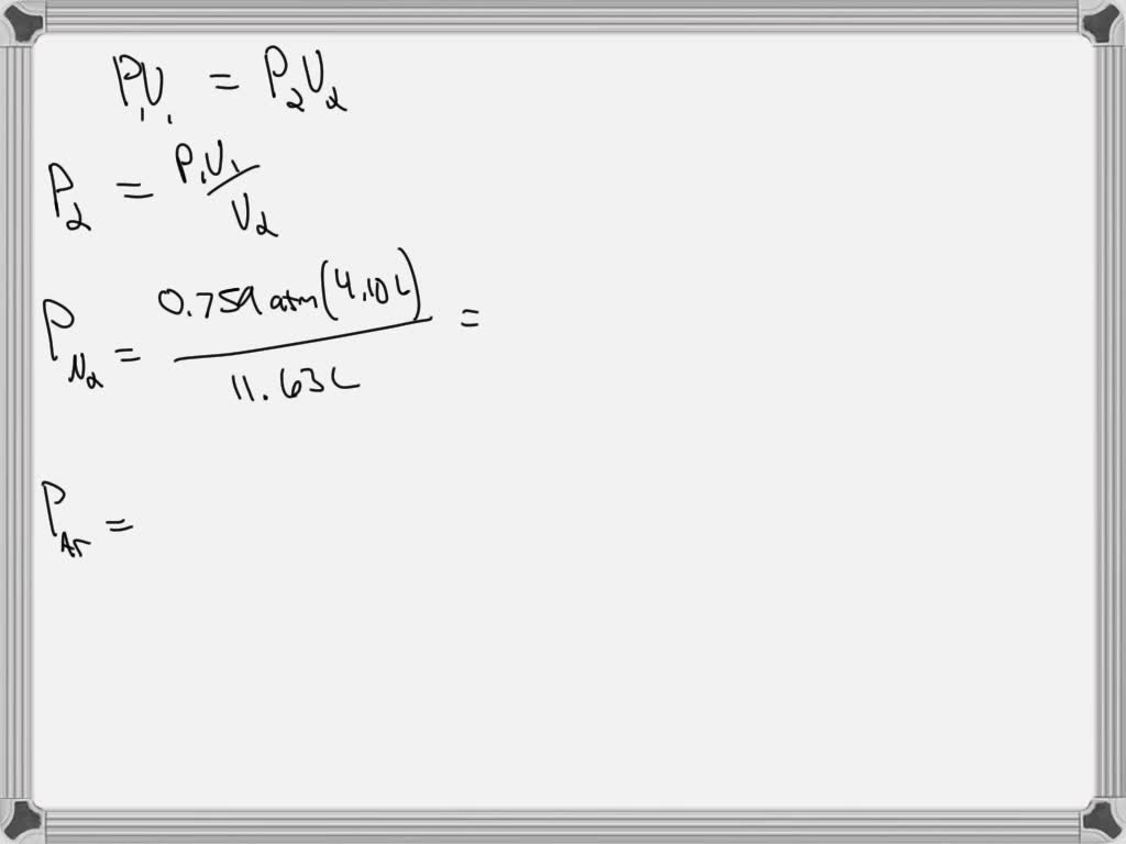 SOLVED: Three flasks; each containing gas samples are set up as shown below: Assuming no ...