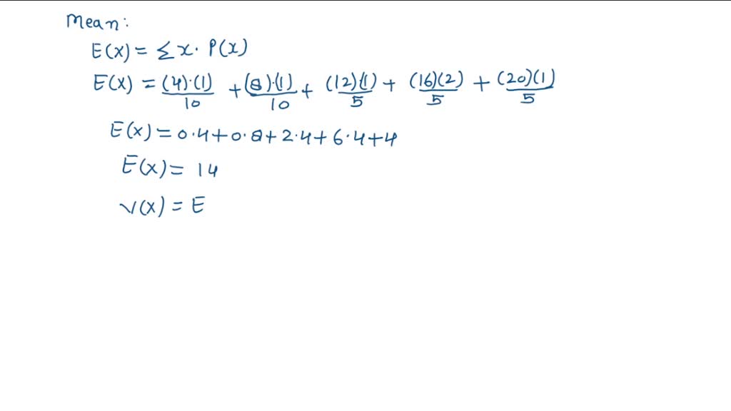 SOLVED: 'The table below represents the probability density function ...