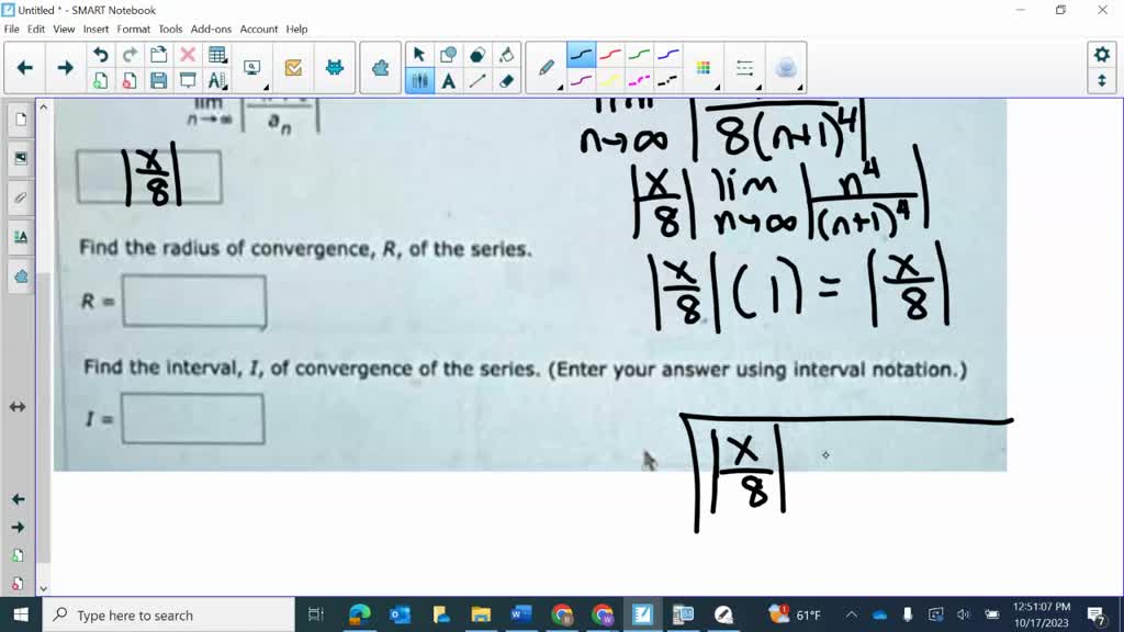 SOLVED: Consider the following series: Evaluate the following limit: lim (a * x^(48n)) Find the ...