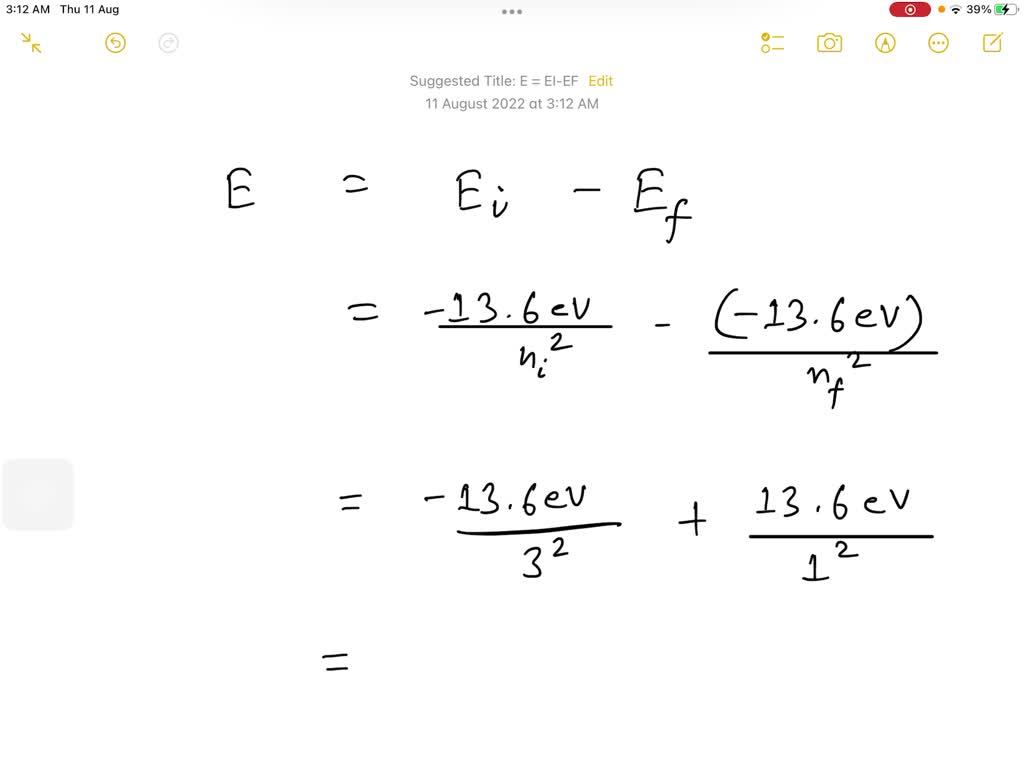 SOLVED: 3a. What is the binding energy (in eV) associated with the n=2 ...