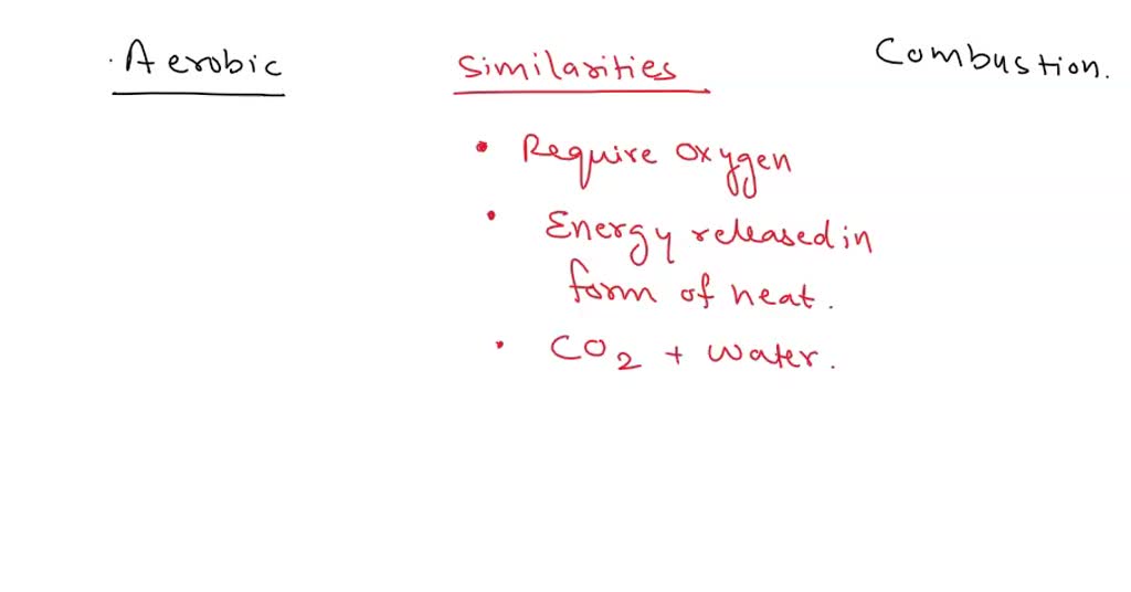 SOLVED: a) State three things that are the same when comparing aerobic ...