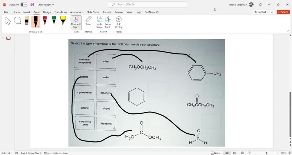 Solved Select The Type Of Compound That Will Best Match Each Structure