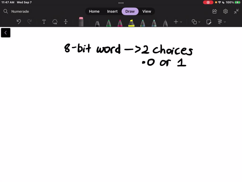 Using 8 Bit Ascii Set What Would Be The Total Size In Bytes Of The Words Computer Science
