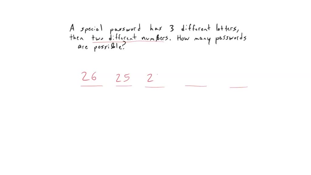 SOLVED: A special type of password consists of 3 different letters of ...