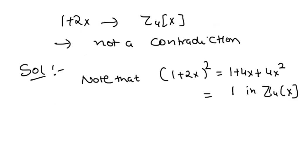 SOLVED: In class we showed that for a field F the only units of F[x ...
