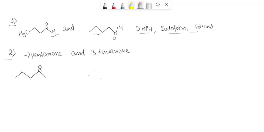 SOLVED: Using DNPH Test, Iodoform test or Tollen's Test: 1. How will ...