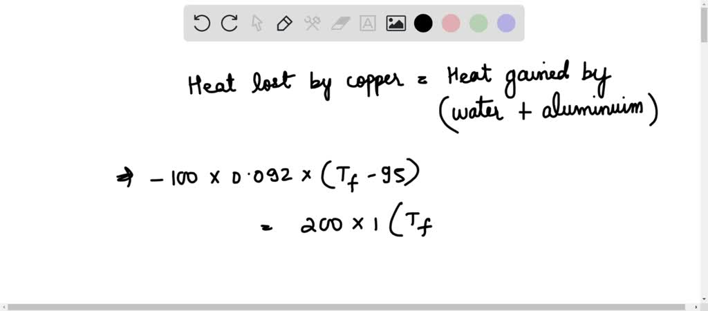 SOLVED: A 100-g piece of copper, initially at 95.0Â°C, is dropped into ...