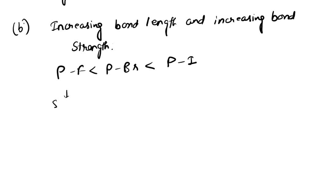 SOLVED: Rank the bonds in each set in order of increasing bond length ...