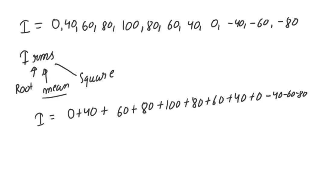 SOLVED: Calculate the average value root mean square valueform factor and peak factor For a ...