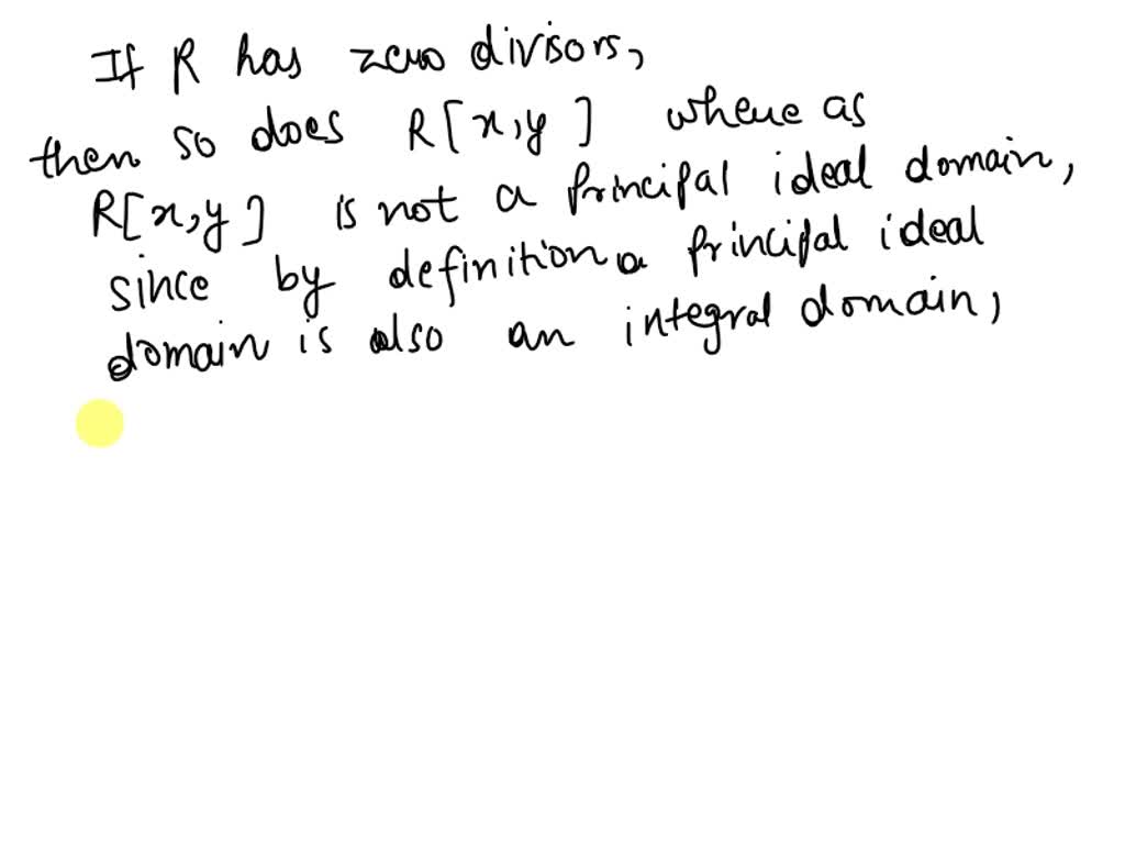 SOLVED: Let R be a PID. PID is Principal Ideal Domain Let : R - S be a ... SOLVED: Let R be a PID. PID is Principal Ideal Domain Let : R - S be a ...