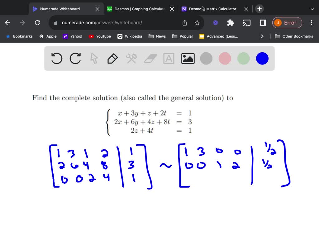 SOLVED: Find the complete solution (also called the general solution ...