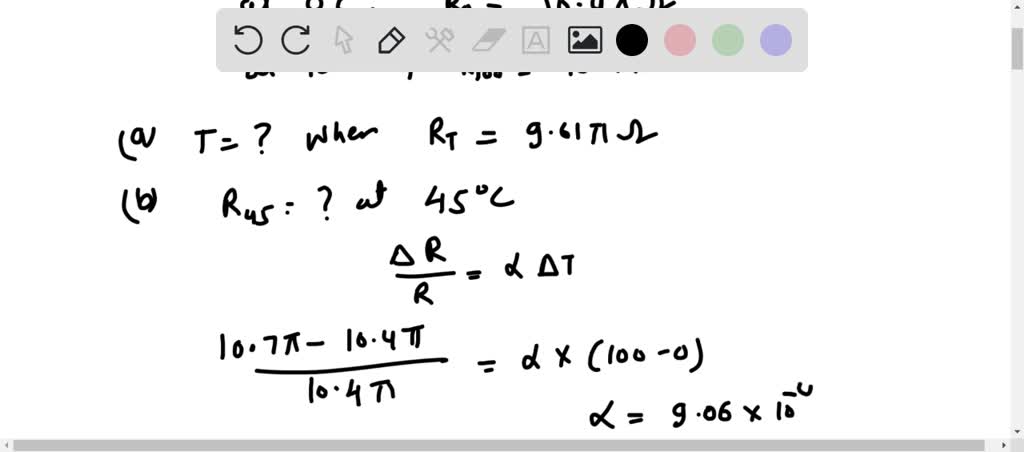 SOLVED: A platinum resistance thermometer measures temperature on the ...